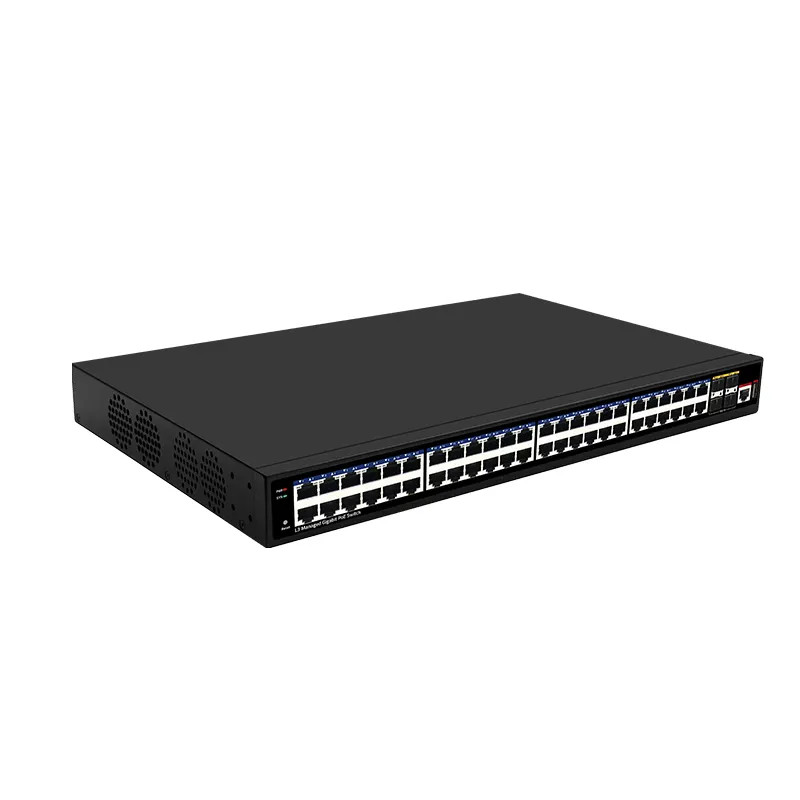 China 52 Ports Ethernet Switch OEM/ODM 48 Ports PoE Switch 100/1000M ...